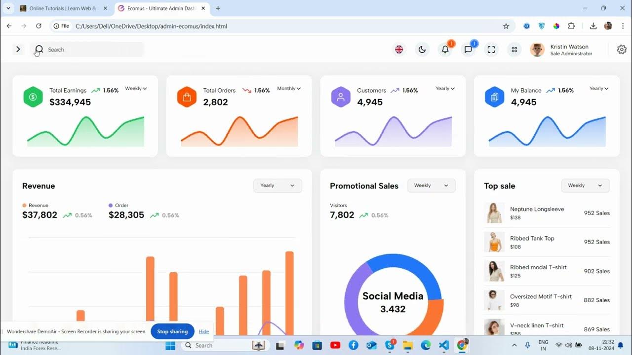 Free Inventory Management Admin-Dashboard Template Bootstrap 5.3 - YouTube