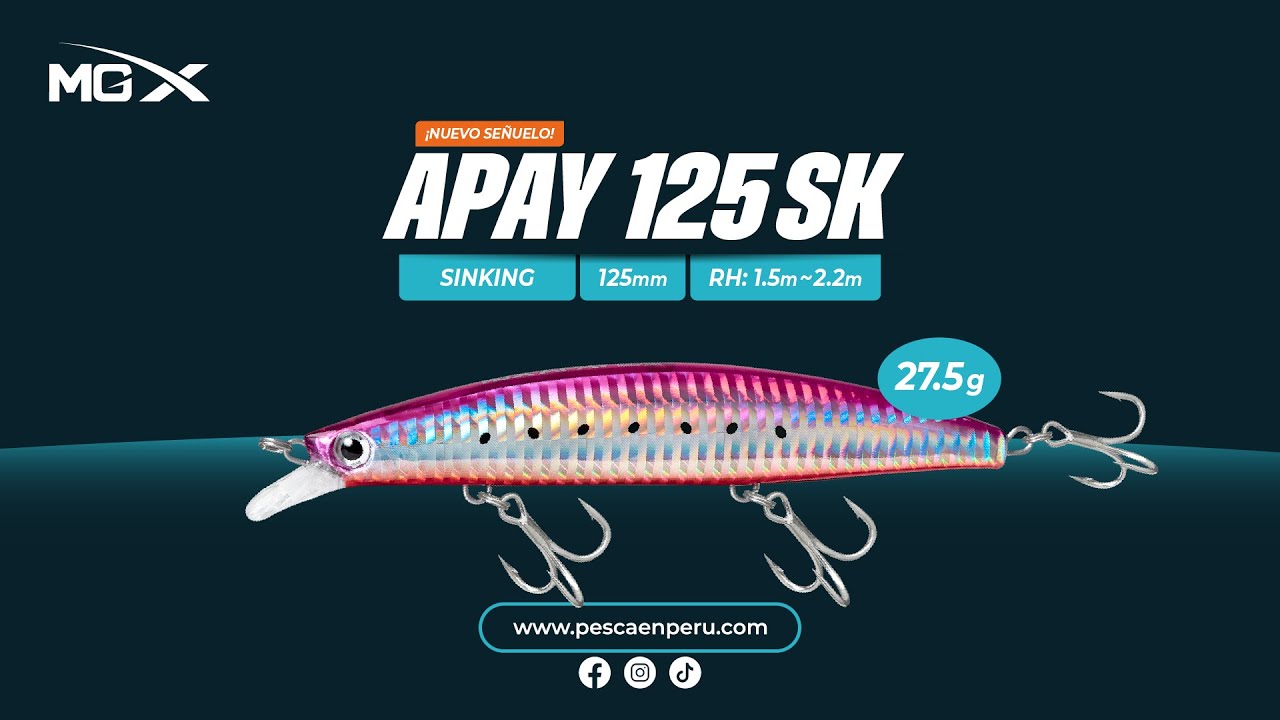 Nuevo señuelo MGX APAY 125SK | 65m de casteo promedio - YouTube