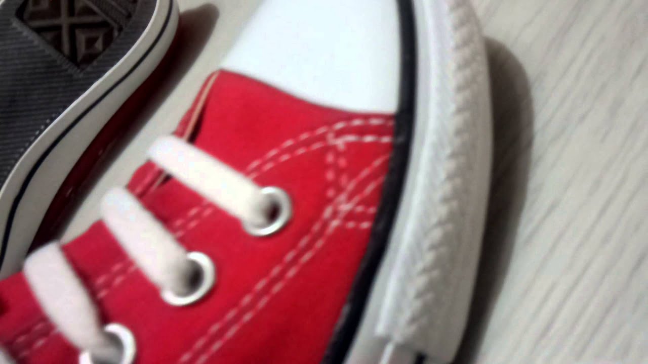 Converse All Star Chuck Taylor OX M9696 Red Canvas Shoes Men - YouTube