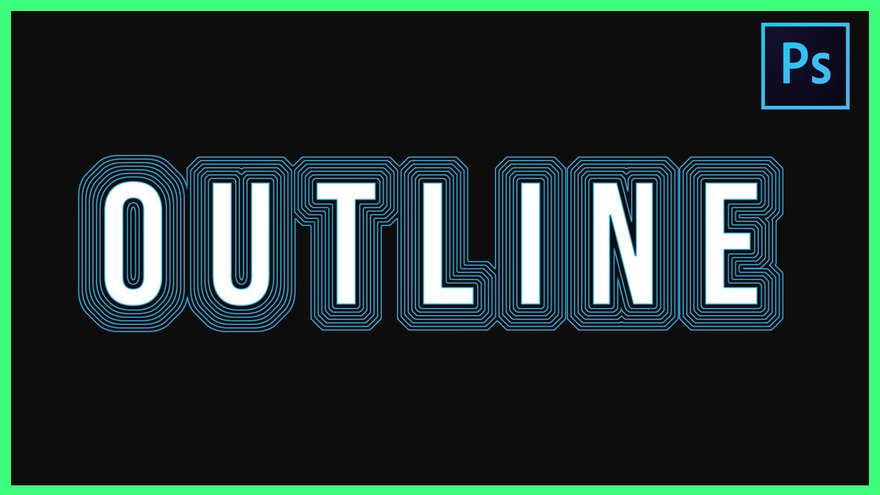 [ Photoshop Tutorial ] OUTLINE TEXT EFFECT in Photoshop CC 2021 - YouTube