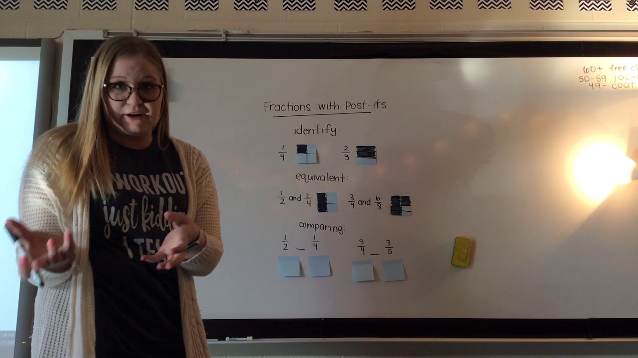 Fractions with Post-its - YouTube