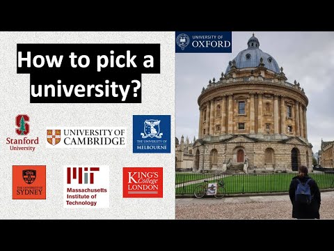 How to pick the PERFECT University - YouTube