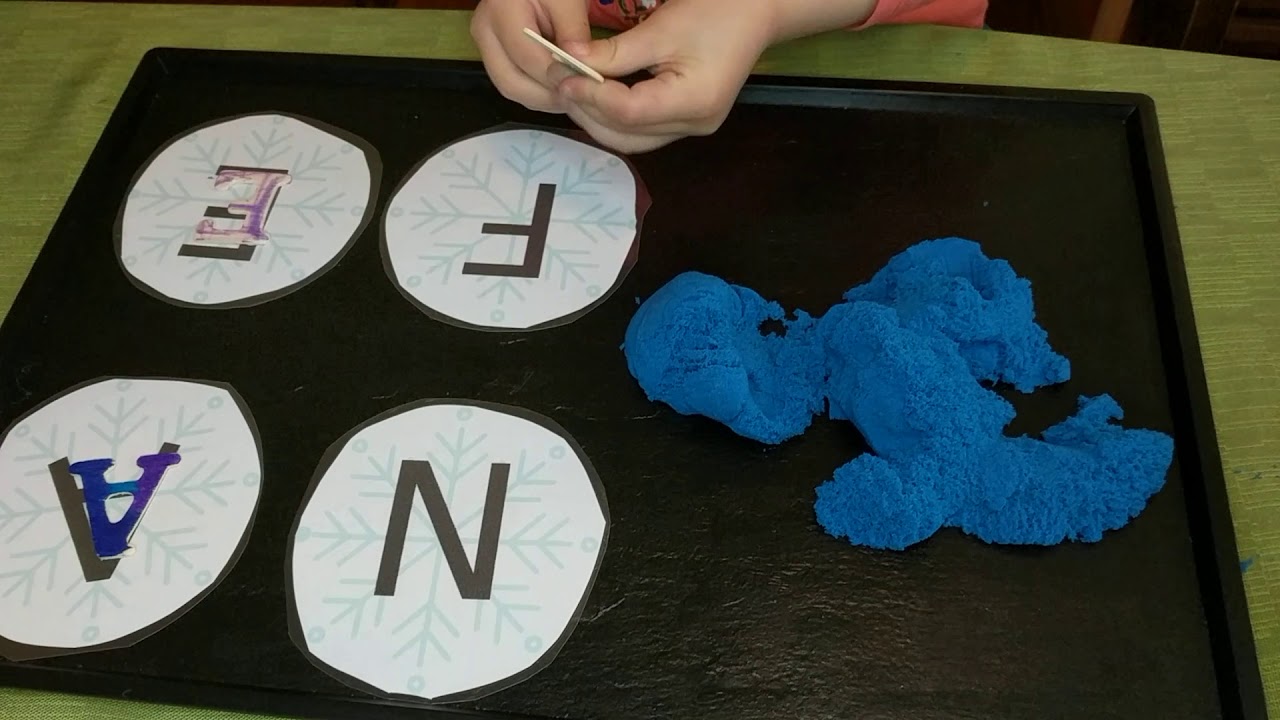 Kinetic Sand Letter Search and Match - YouTube