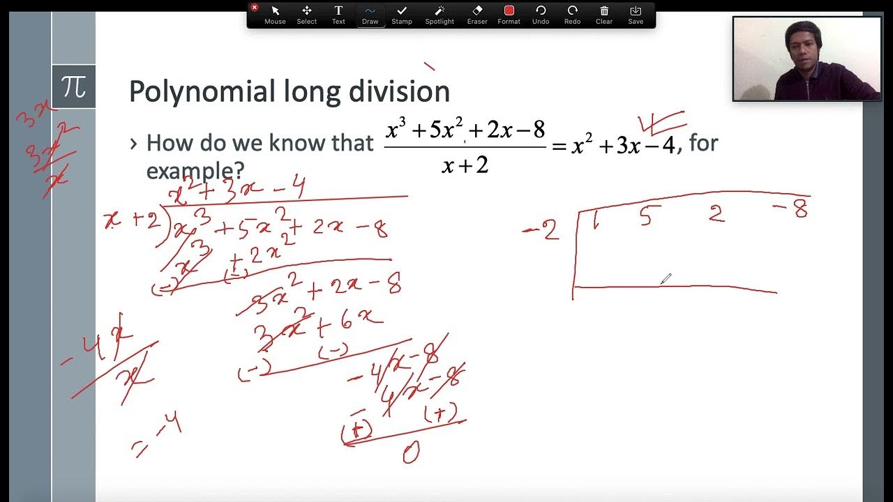 204 Polynomial long division and synthetic division - YouTube