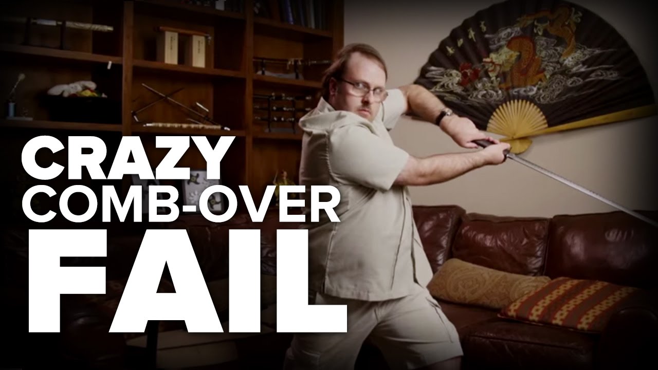 Crazy Comb Over Dude - YouTube