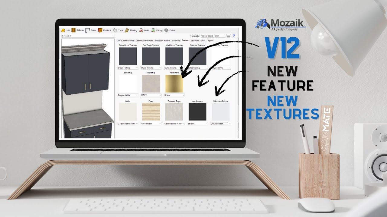 Mozaik Software Version 12 New Feature: New Texture Settings - YouTube