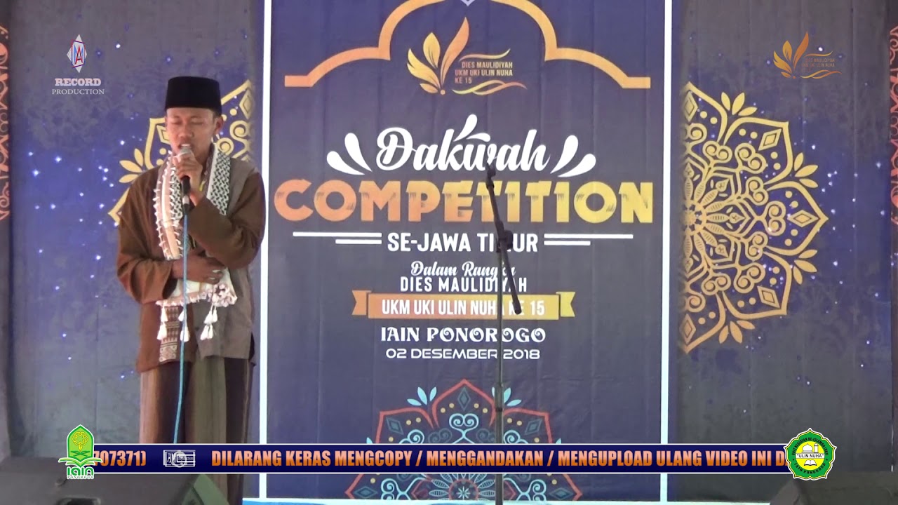 MUH LUKMAN HANAFI - DAKWAH COMPETITION MILAD UKI KE-15 IAIN PONOROGO - YouTube