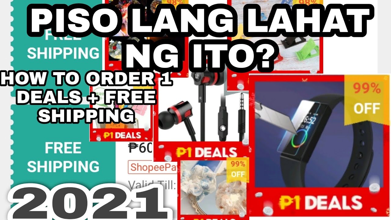 PAANO UMORDER SA SHOPEE NG PISO DEALS AT FREE SHIPPING VOUCHER 2021 1 ...