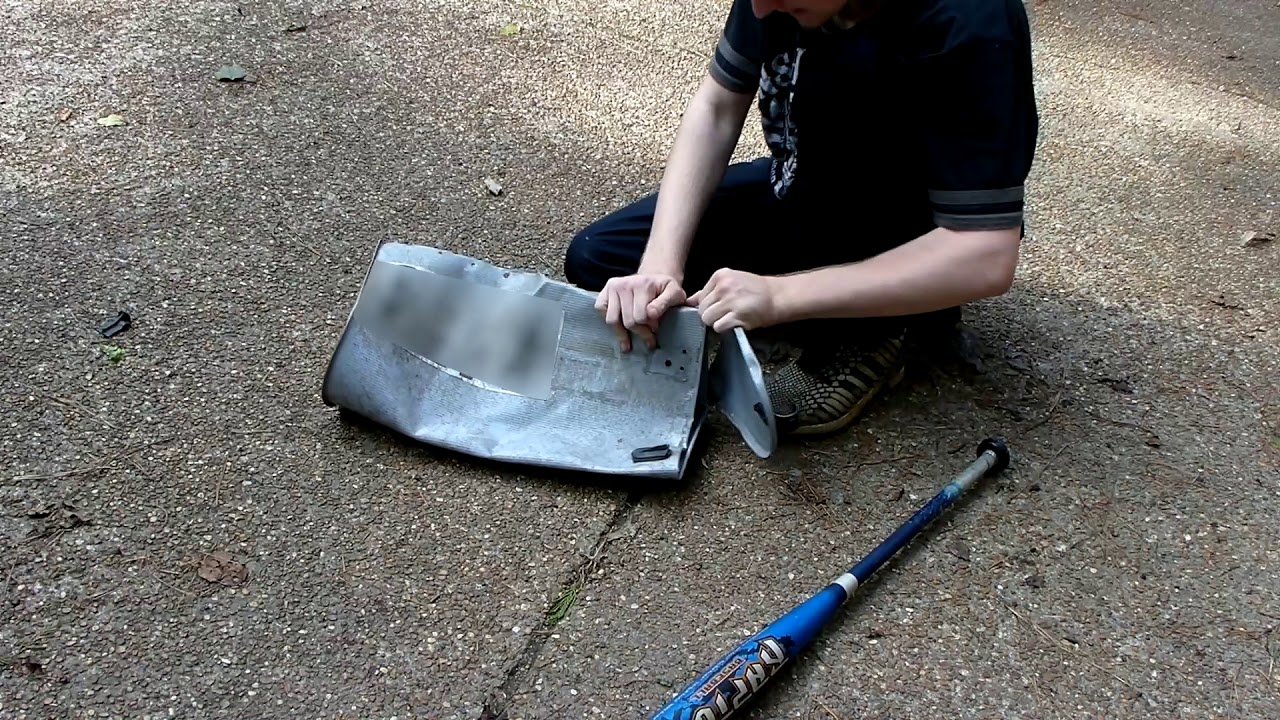 Smashing the mailbox with old metal bat - YouTube