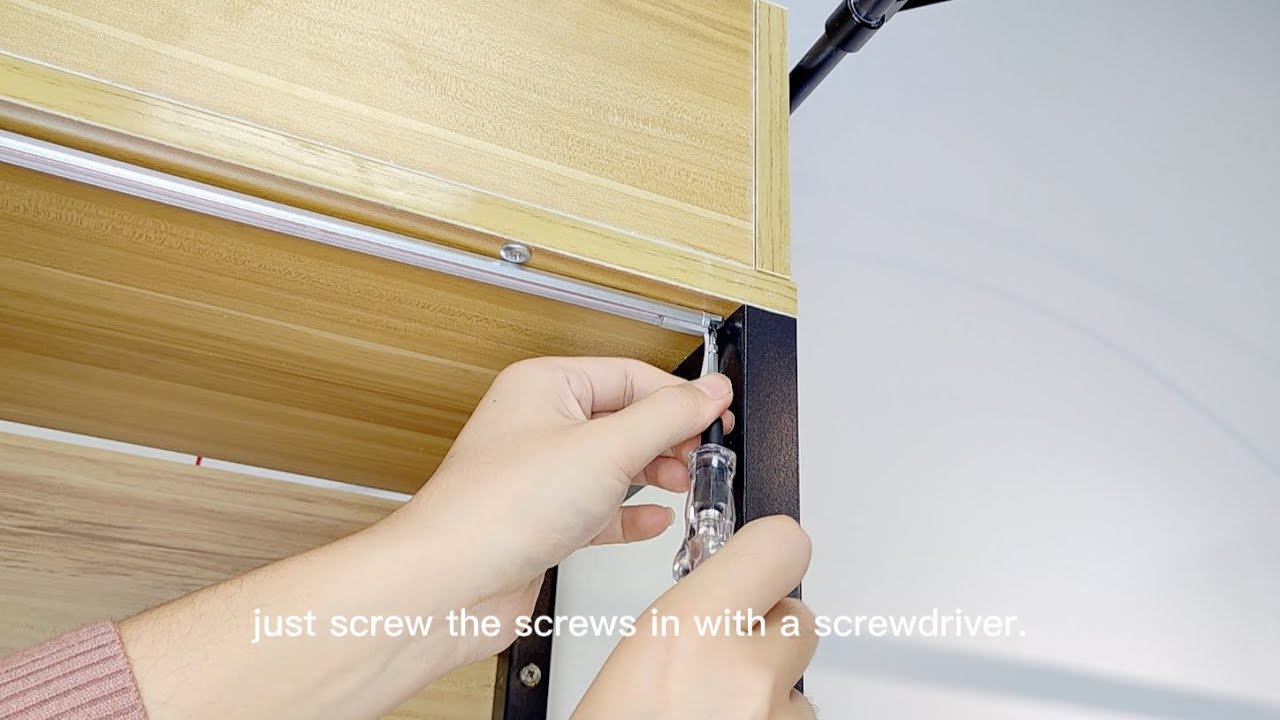 how to install the track rail on the cabinet？ - YouTube