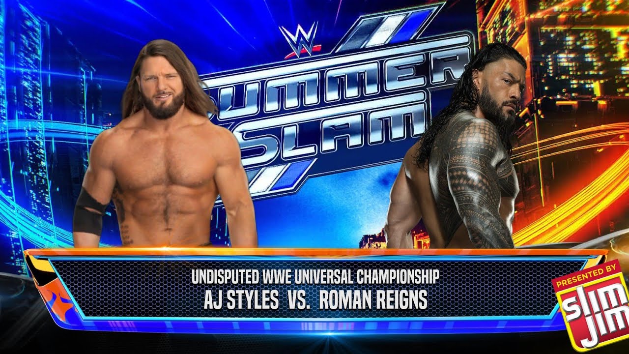 Roman Reigns Vs AJ Styles | Summerslam | WWE2K24 Universe Mode - YouTube