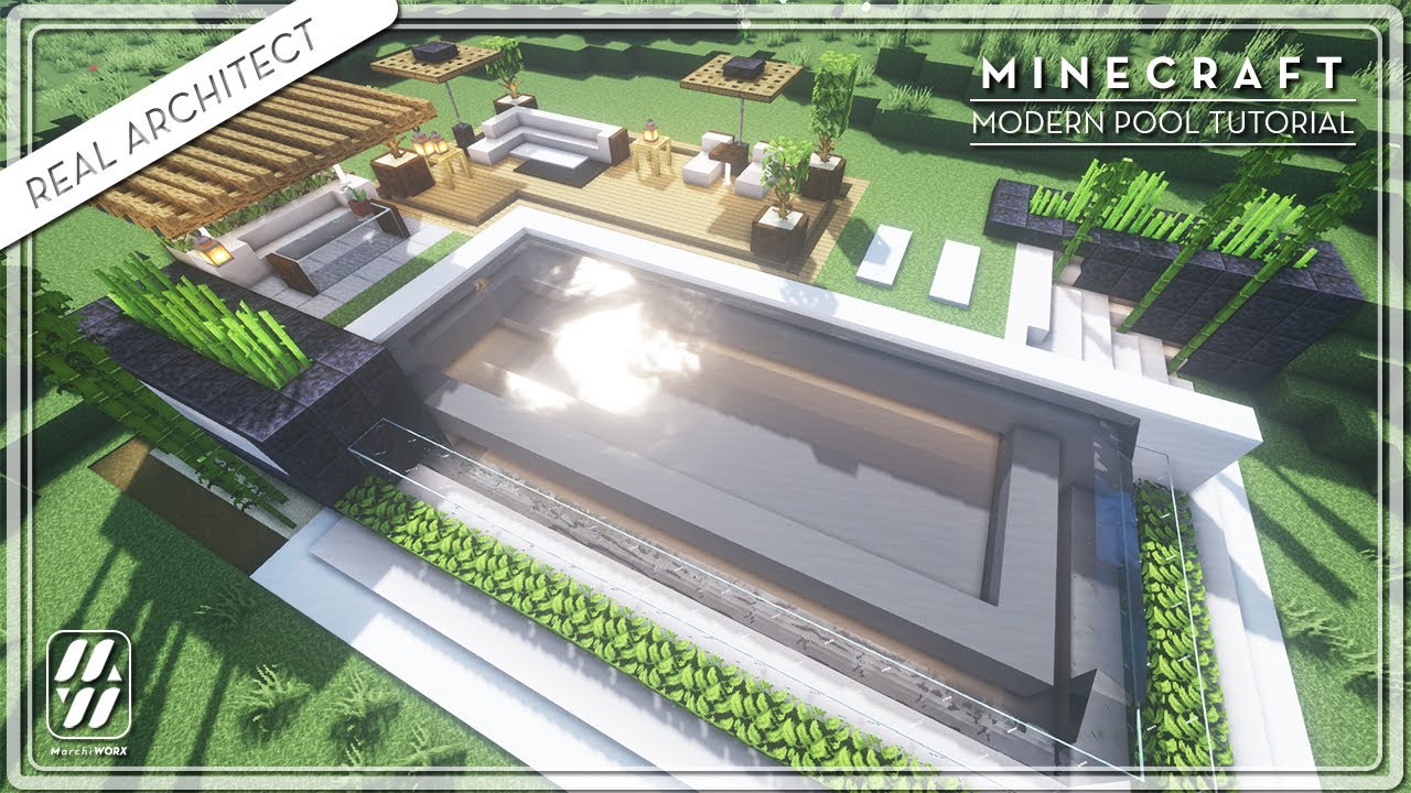 MINECRAFT: How to Build a POOL Tutorial (EASY) - YouTube