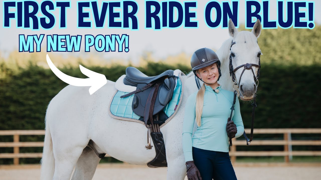 RIDING MY NEW PONY BLUE FOR THE FIRST TIME EVER!!! - YouTube