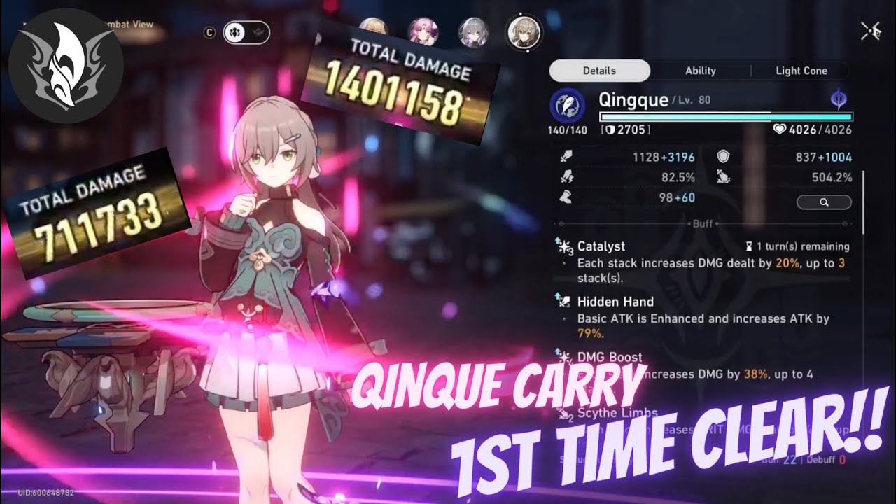 [Honkai Star Rail] My Swarm Disaster 5 1st Clear... Qingue Carried Me ...