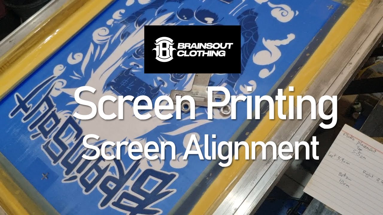 Screen Printing Tutorial - #7 - Screen Alignment - YouTube