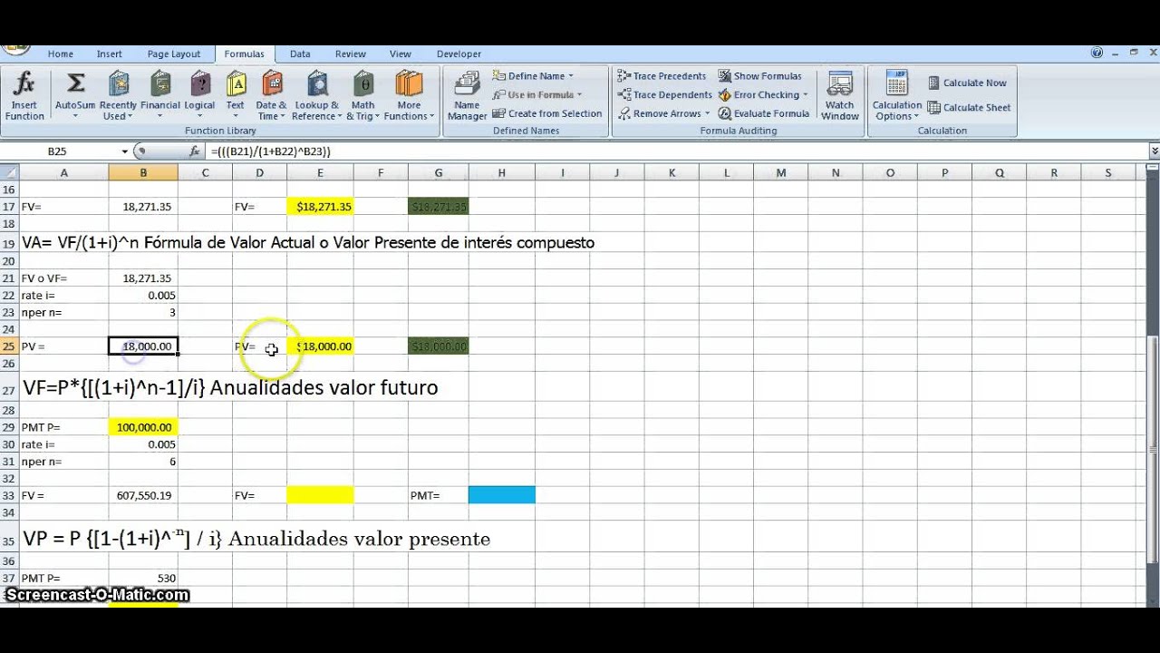 Administración Financiera en Línea: 10.3 Excel con Fórmulas Financieras ...