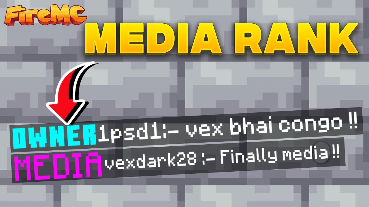I got 'MEDIA RANK' in Minecraft Firemc season 5.. - YouTube