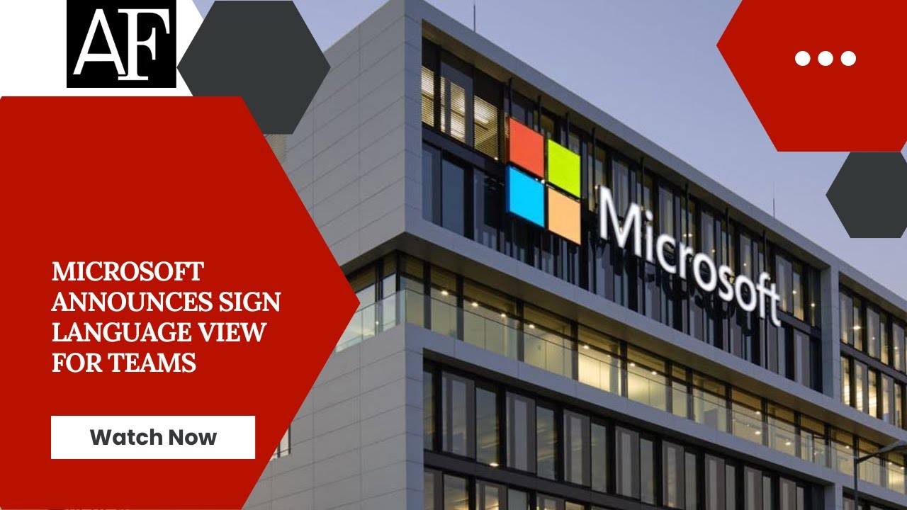 Microsoft announces sign language view for Teams - YouTube