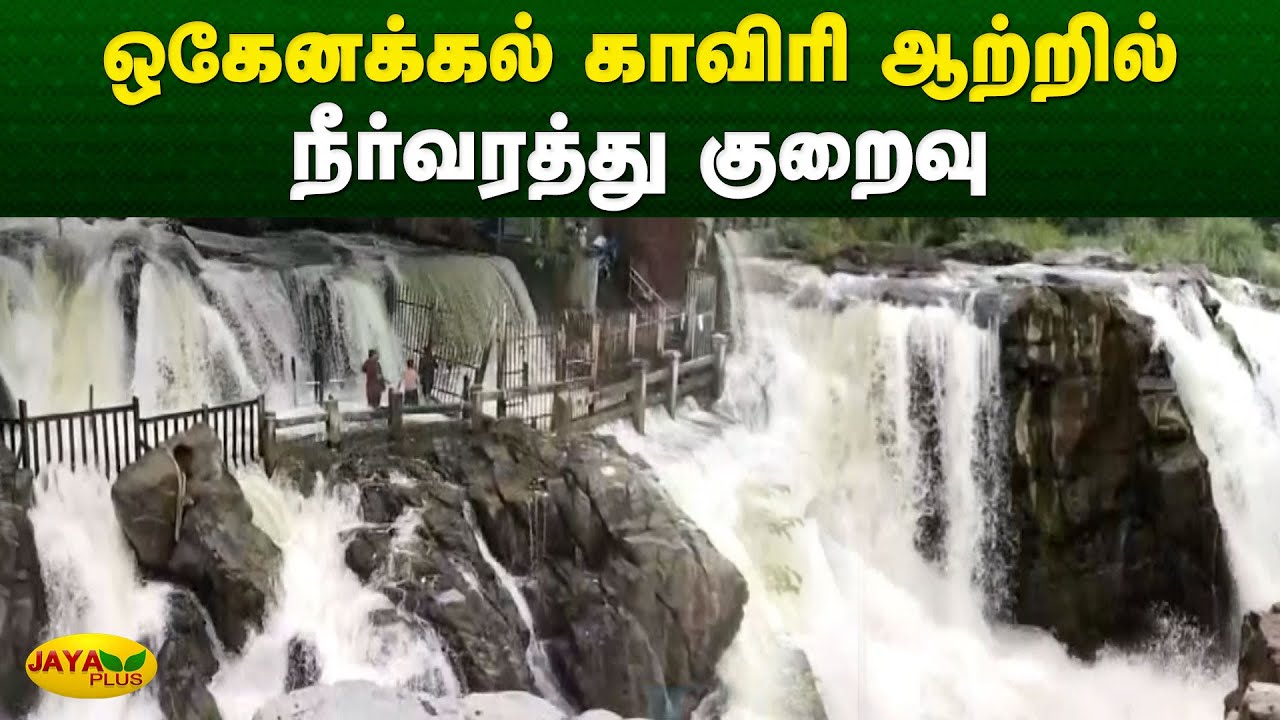 ஒகேனக்கல் காவிரி ஆற்றில் நீர்வரத்து குறைவு | Dharmapuri | Hogenakkal ...