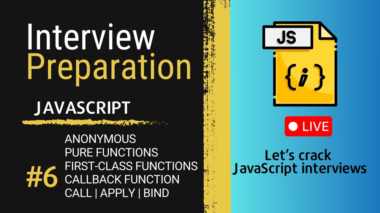 JavaScript Callback, First Class , Higher Order function, Call, Apply & Bind 🔥 - YouTube