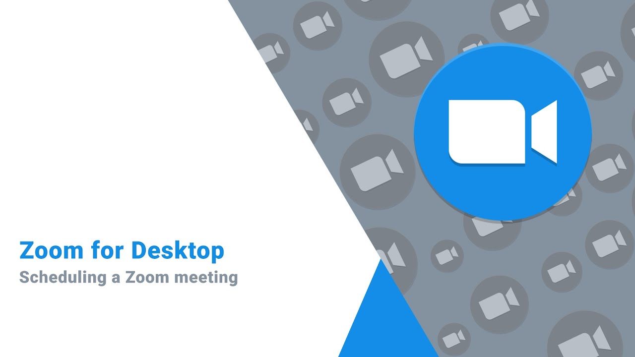 Zoom for Desktop - Scheduling a Meeting - YouTube