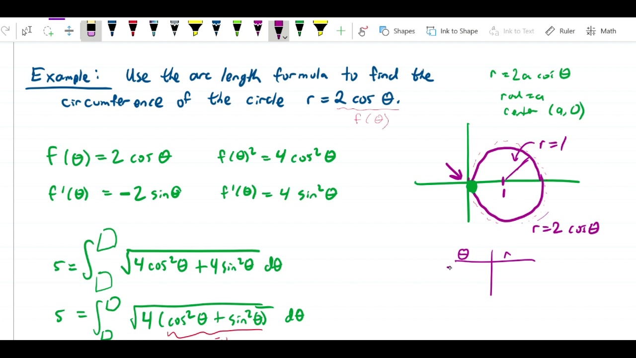 Polar Coordinates Arc Length Circumference Of Offset R Equals 2 Cos polar-coordinates-arc-length-circumference-of-offset-r-equals-2-cos