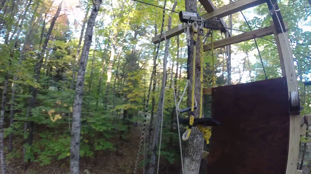 Zip Line Down to the New Treehouse - YouTube