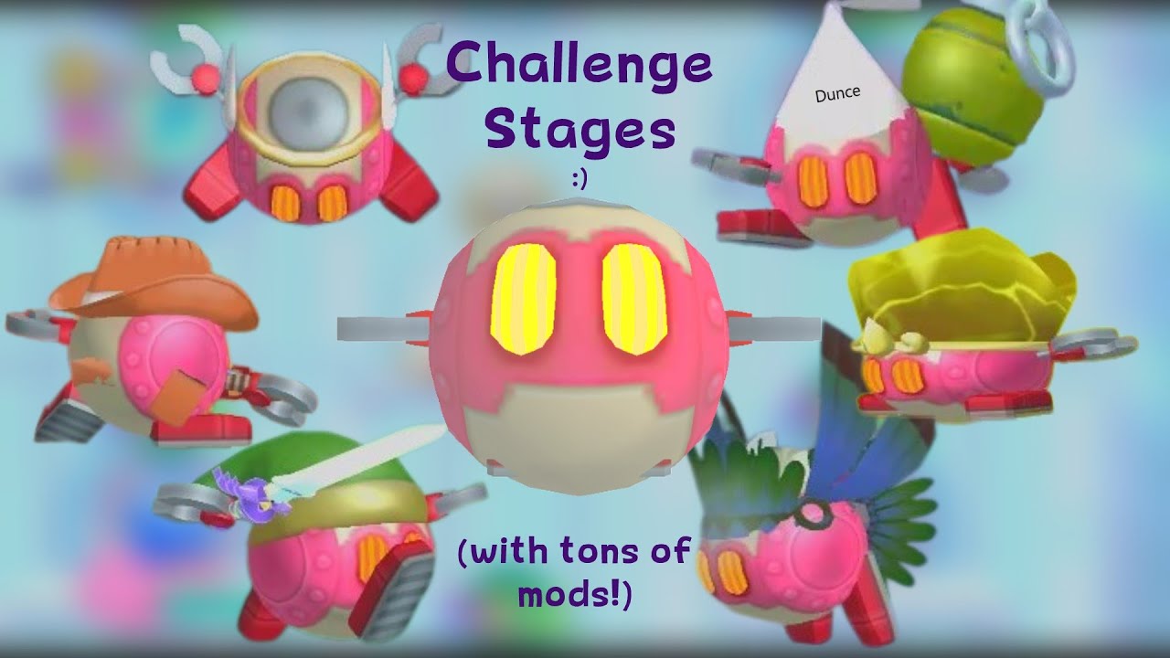Kirby's Return to Dreamland with Tons of Mods: Challenge Stages - YouTube