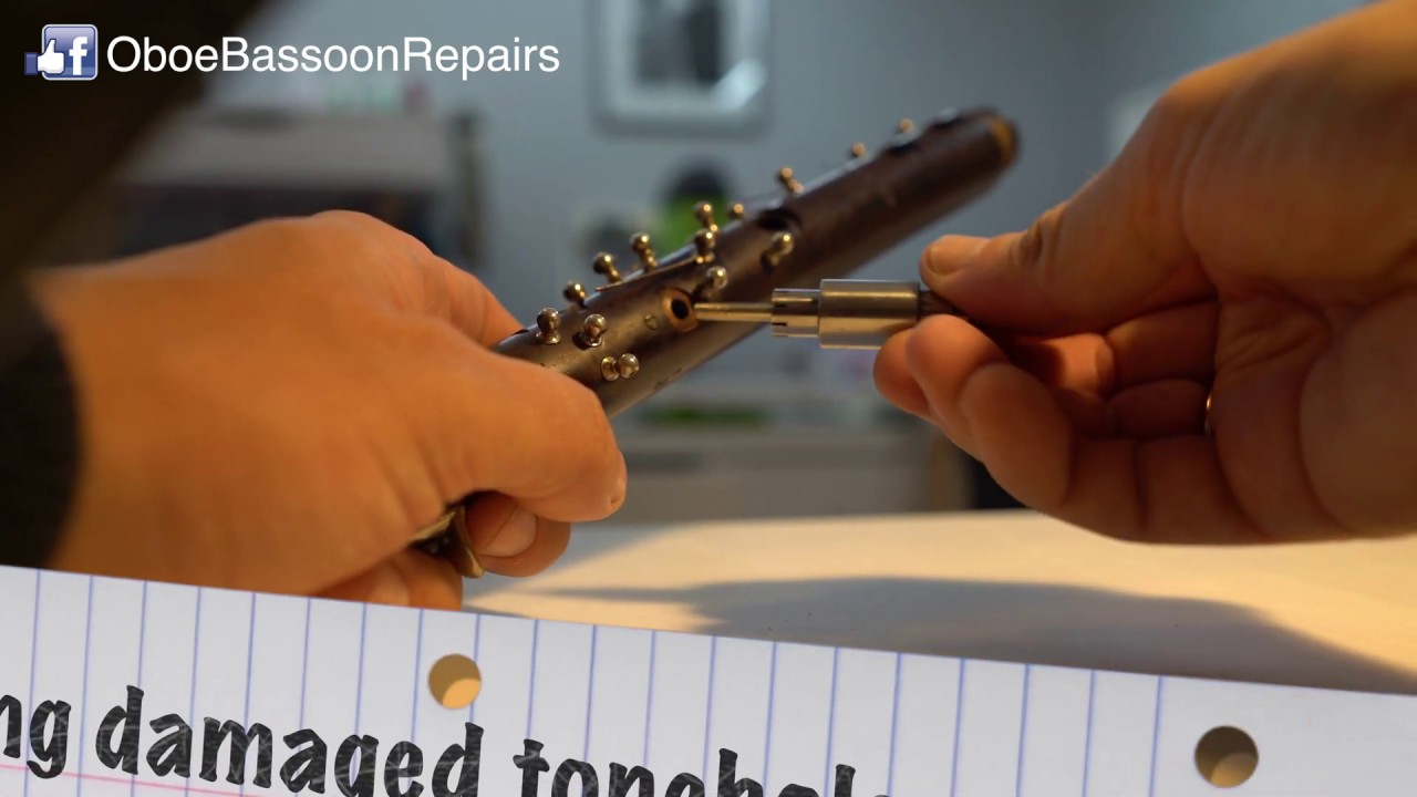 How to fix damaged oboe toneholes - YouTube