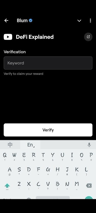 BLUM | BLUM TASK | DEFI EXPLAINED | KEYWORD - YouTube