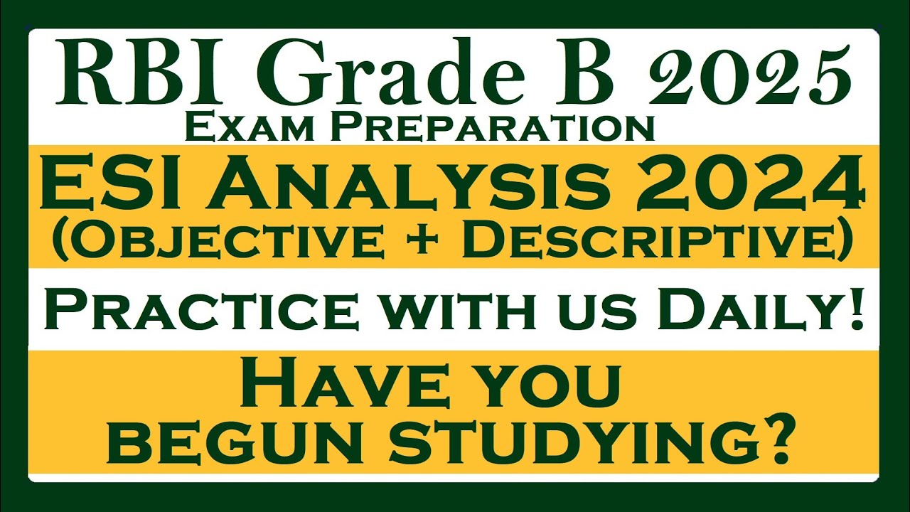 RBI Grade B 2024: ESI Question Paper Analysis Objective and Descriptive ...