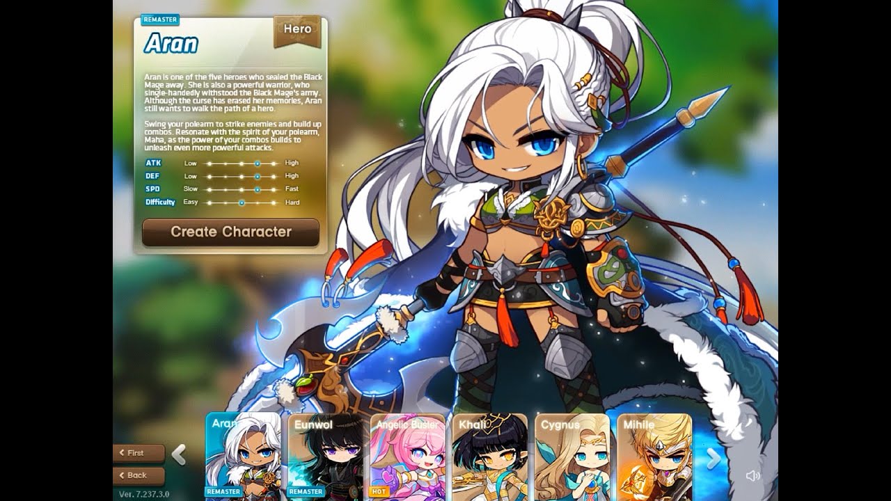 [MapleStorySea]Remaster Aran - 燃燒模式 Lv1 to Lv 200[4轉] - YouTube