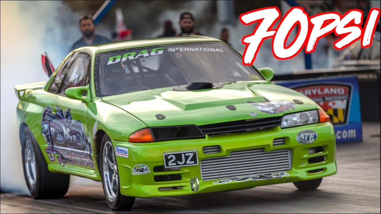 1800HP Skyline R32 GTR on 70PSI Breaks 6's! - YouTube