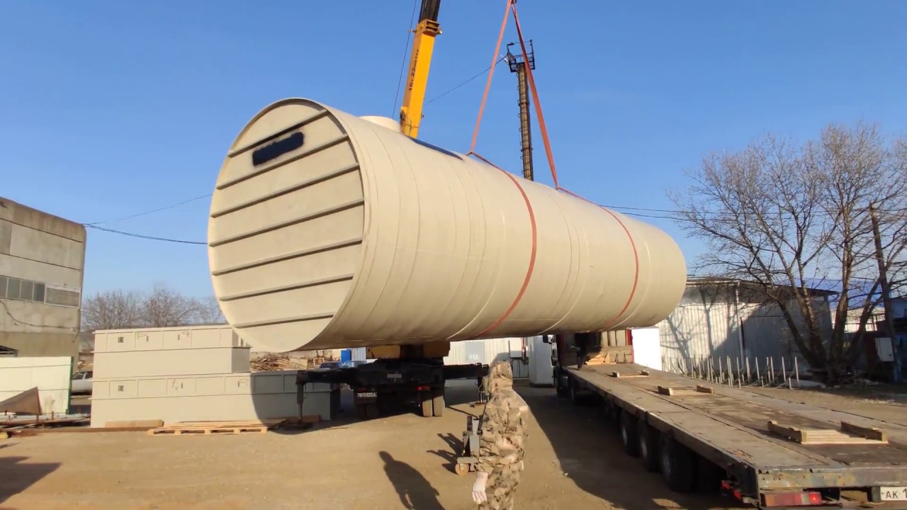 Резервуар SBC-Tank 100м3 из полипропилена. Погрузка - YouTube