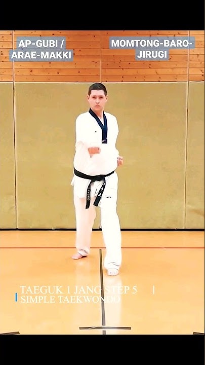 Taeguk 1 Jang Step 5 Taekwondo #shorts - YouTube