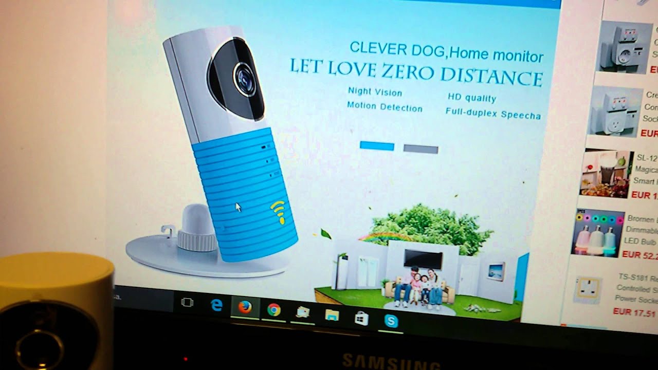 Clever Dog 720P HD Mini WiFi Smart IP Camera with Smartphone Remote ...