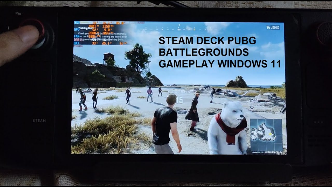 Steam Deck PUBG Battlegrounds Battle Royale SSD Gameplay Windows 11 ...
