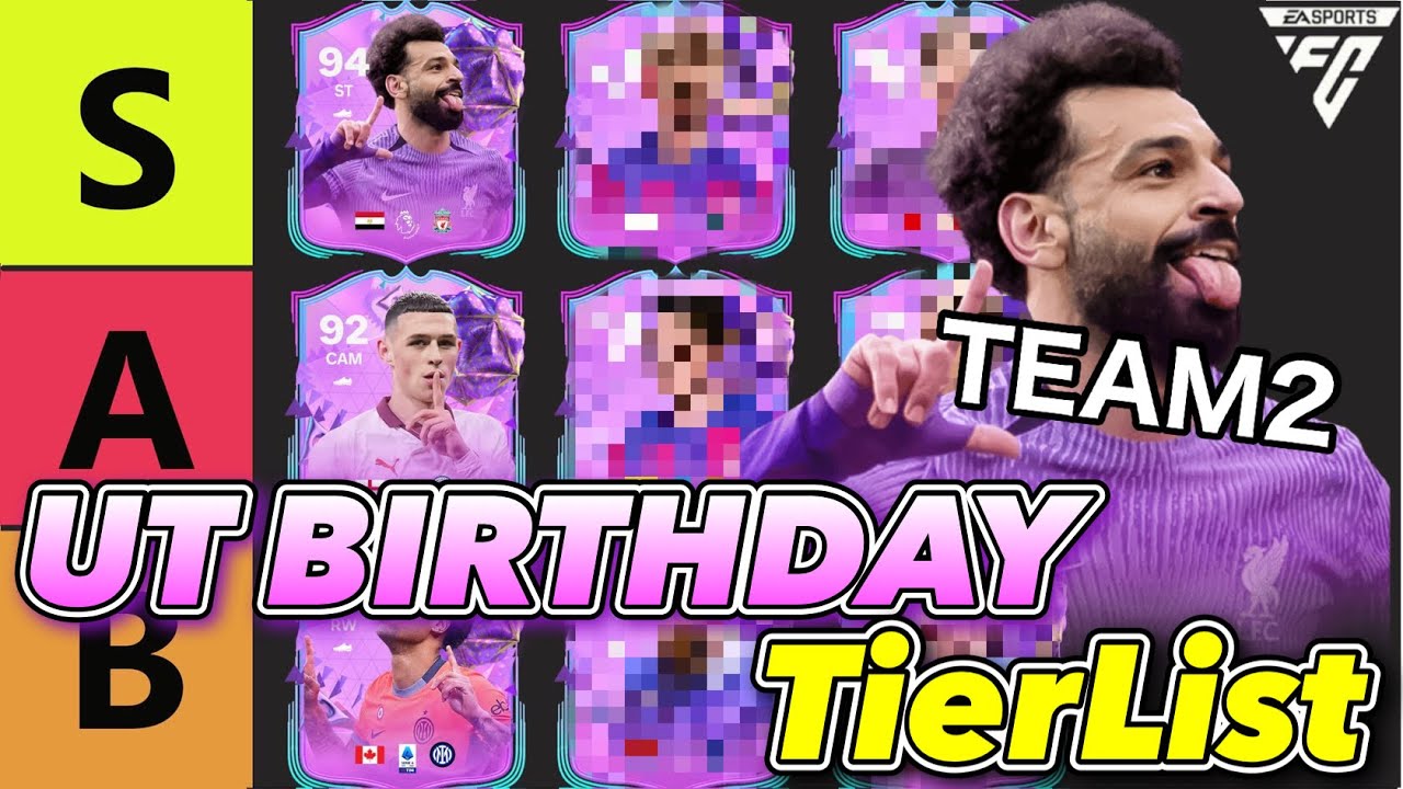 【FC24】ULTIMATE BIRTHDAY Team2全選手評価TIERLIST！【UTバースデー】【ティアリスト】 - YouTube