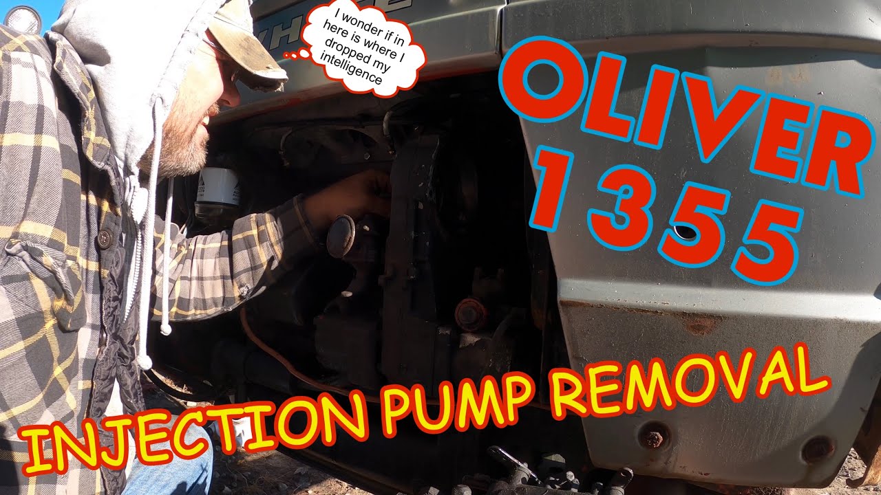 OLIVER 1355 Injection Pump removal - YouTube
