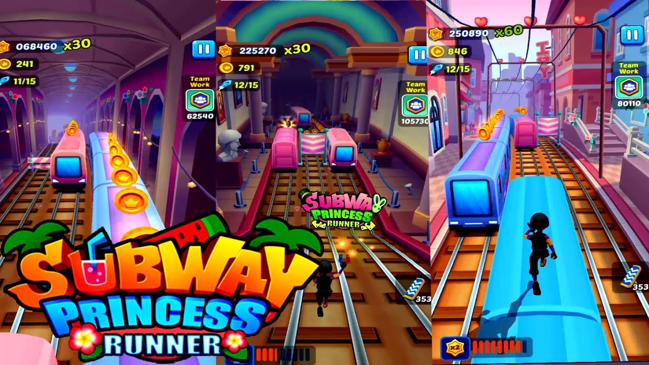 Subway princess runner Game 🎮 || 💗Princess run game💗 2023 ...