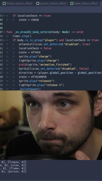Coding a status effect system for ALL enemies in my indie game #pixelart #indiegame #godot - YouTube