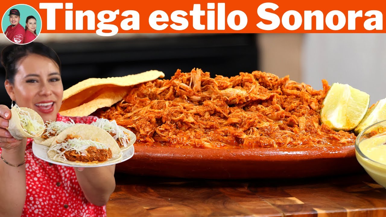 TINGA de POLLO ESTILO SONORA en TACOS ** Una de las Mejores Recetas que ...