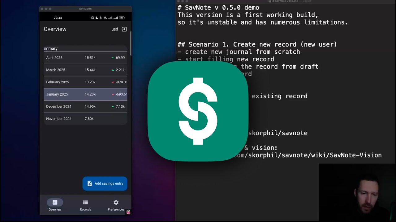 Open-source mobile app for savings tracking - YouTube