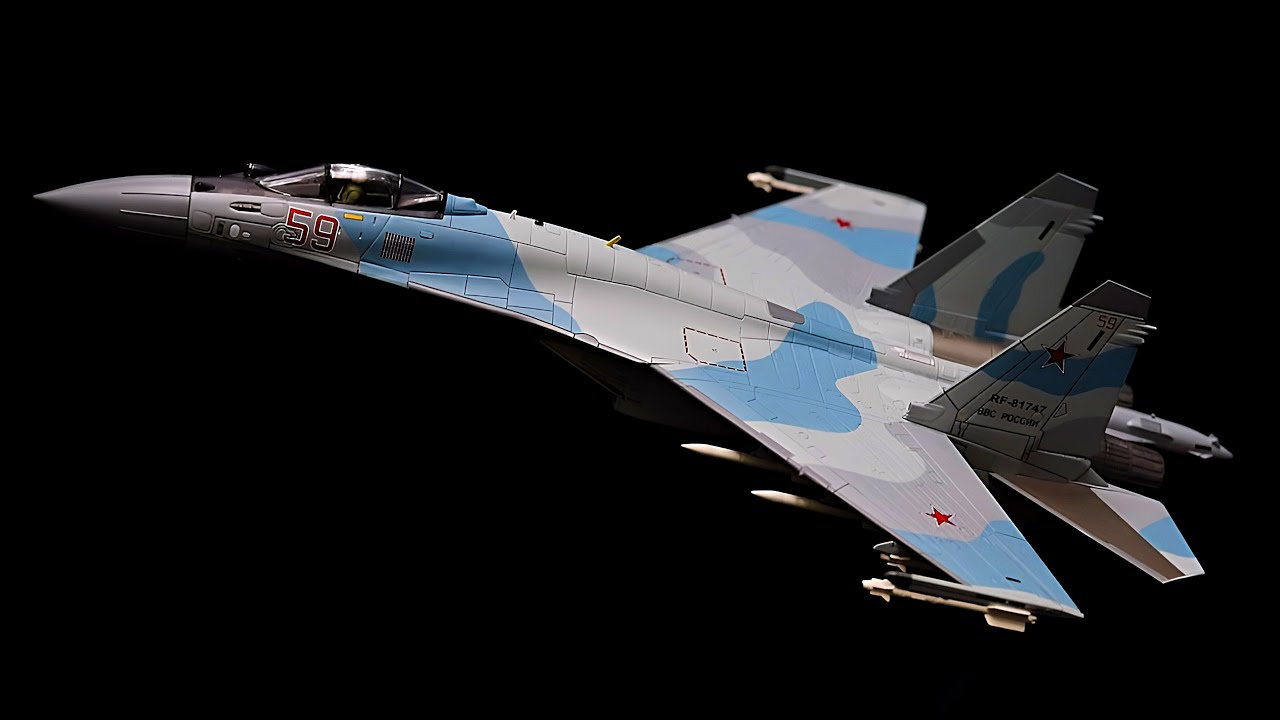 SU-35 FLANKER E RED 59 RUSSIAN AIR FORCE Hobby Master - YouTube