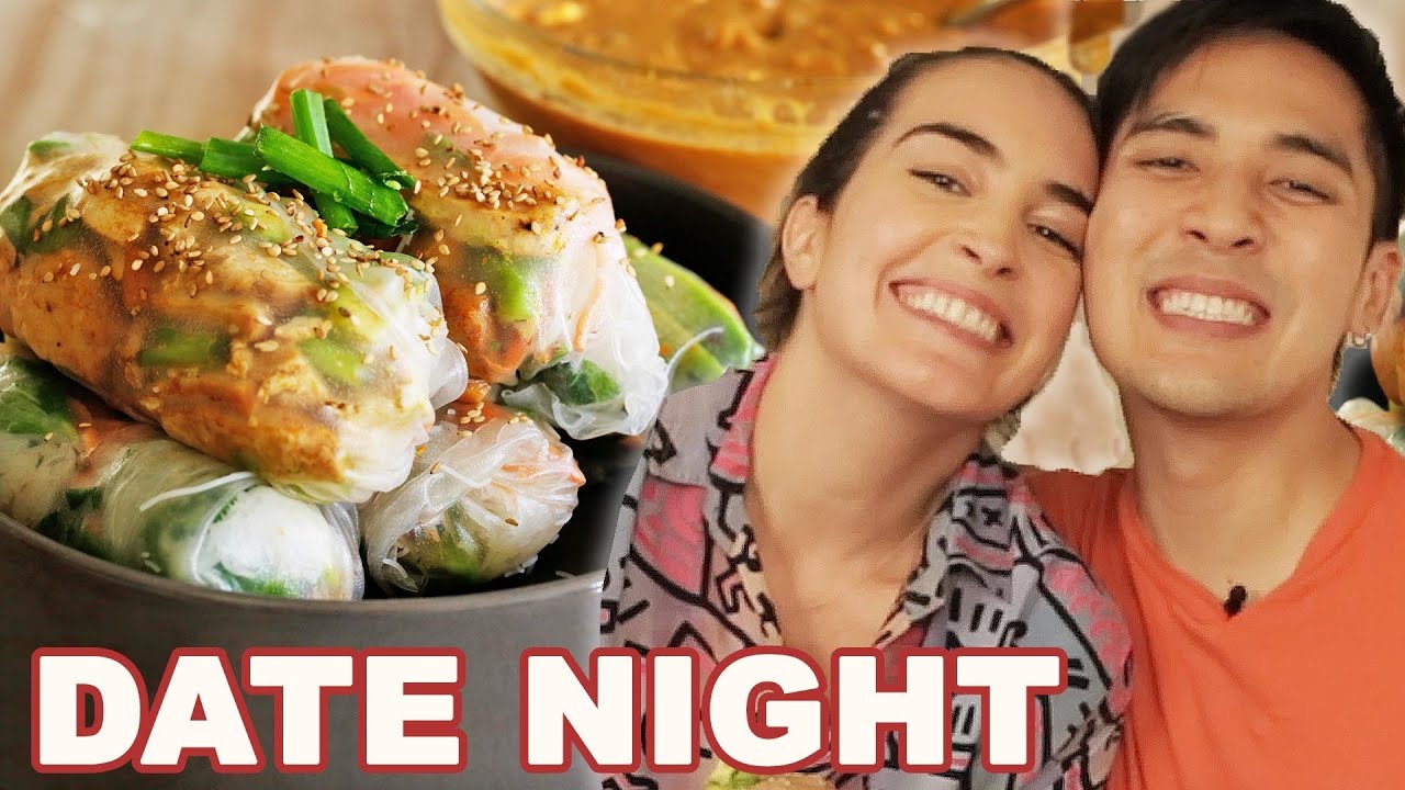 Merle & Aria Date Night | Vegan Spring Rolls - YouTube