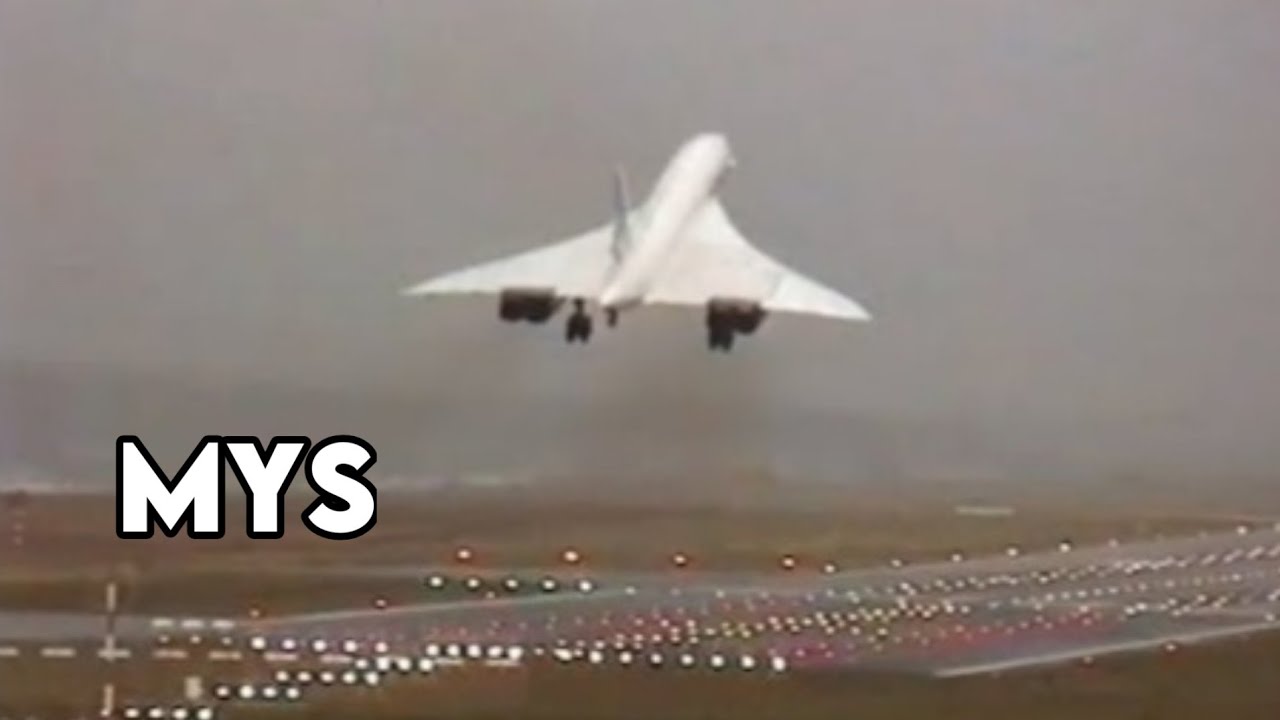 Concorde F-BTSC landing at Hahn Airport - YouTube