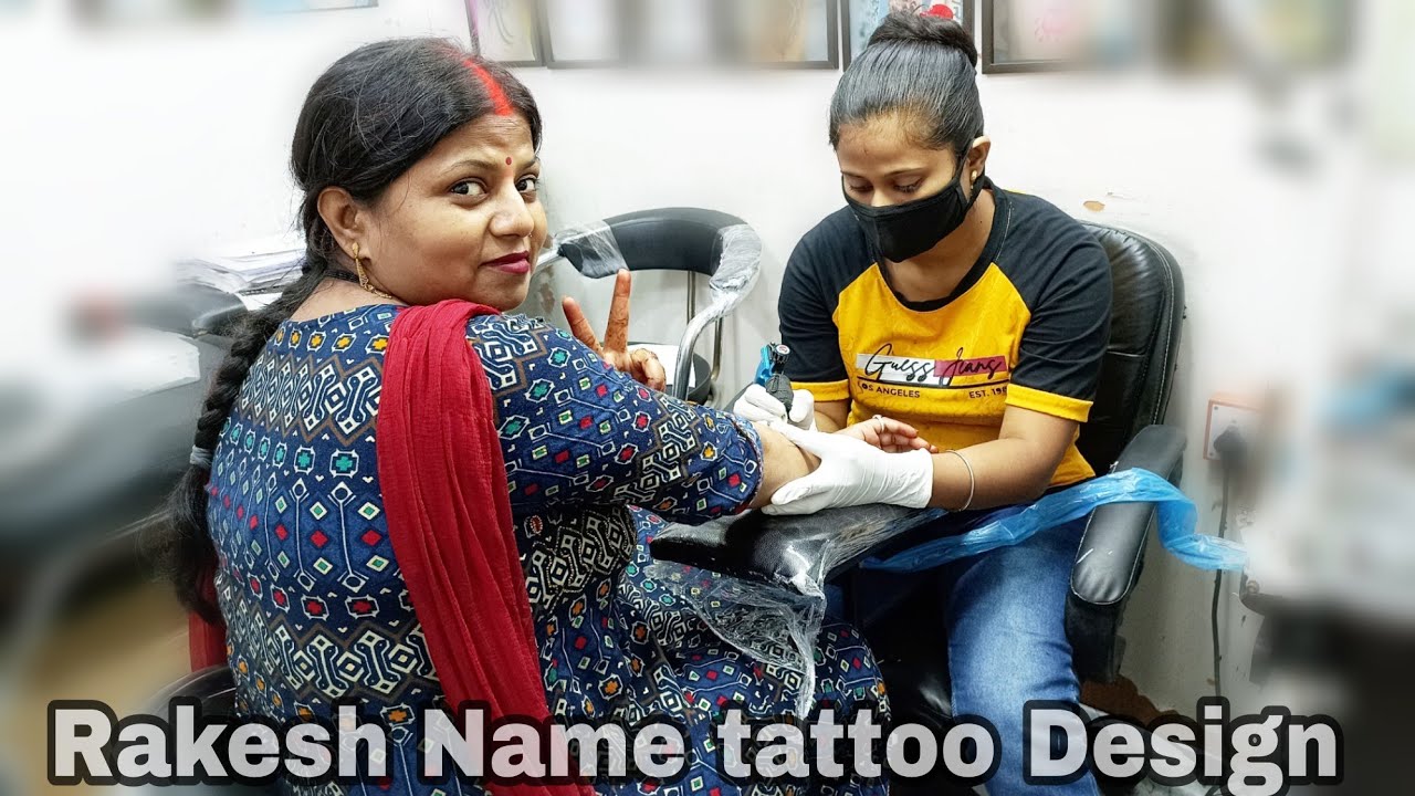 #Rakesh Name tattoo Design #Treanding tattoo Design - YouTube