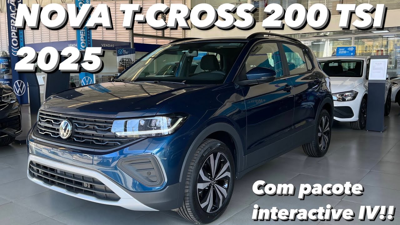Novo VW T-Cross 200 TSI 2025 - TODOS os detalhes da versão de entrada ...
