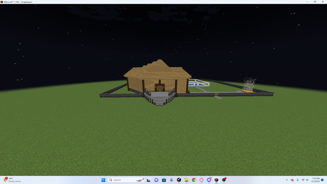 making a super flat build world house 1 - YouTube