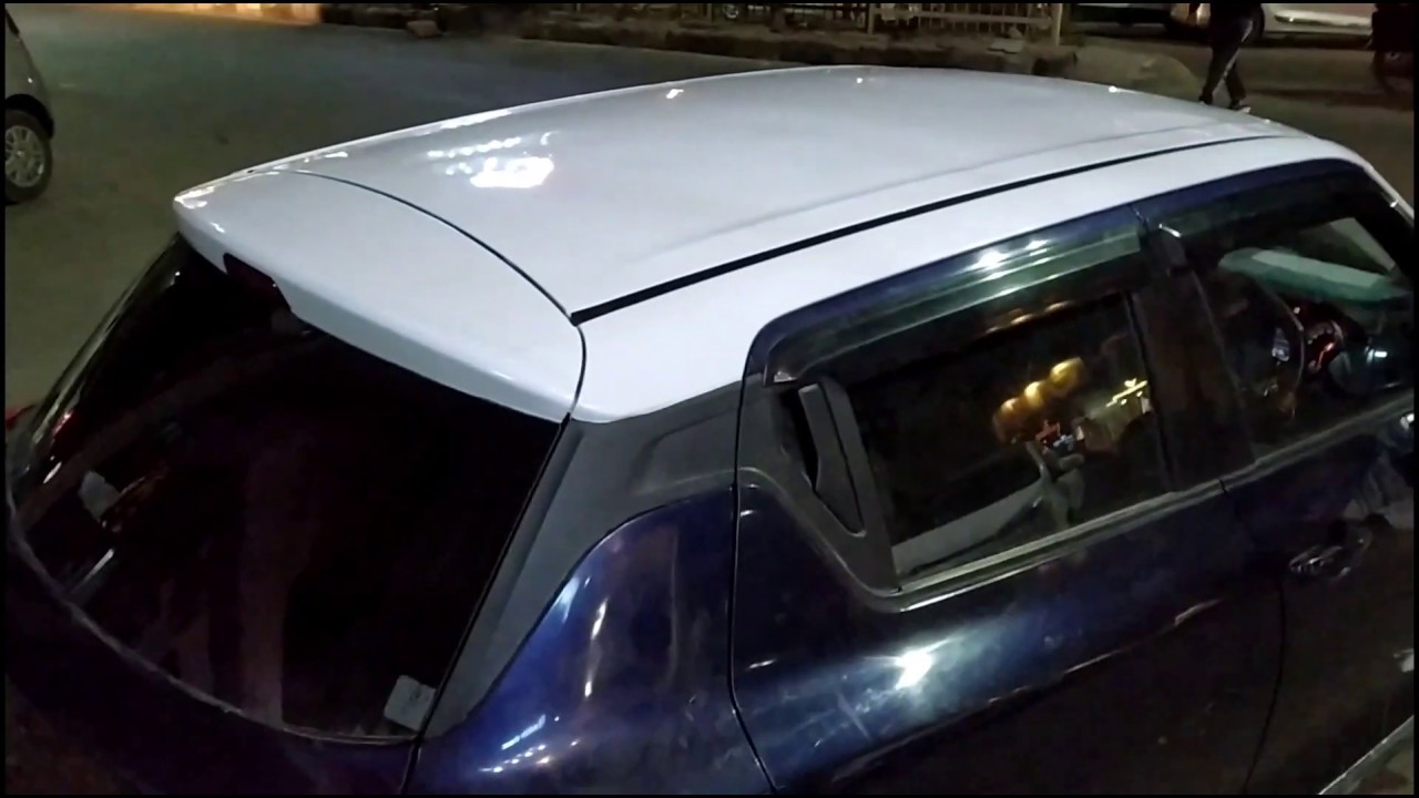#Swift Midnight blue color modification #swift#roof wrap maruti Suzuki ...